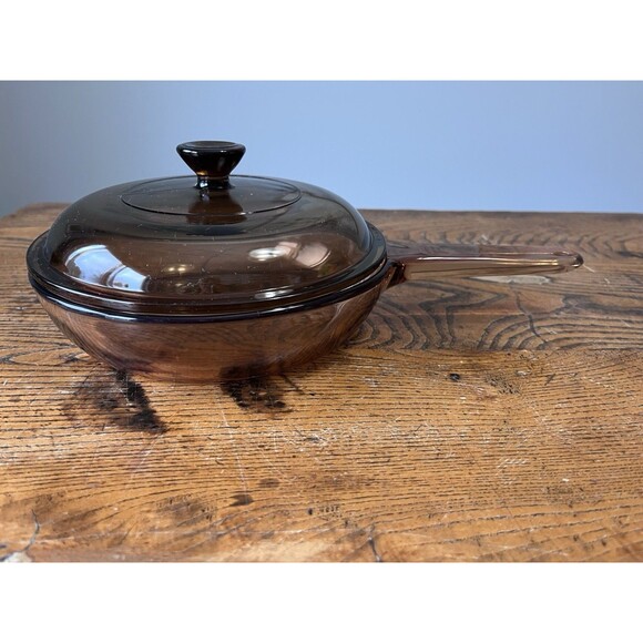 Corningware | Kitchen | Corning Vision Amber Skillet Fry Pan 7 Waffle ...